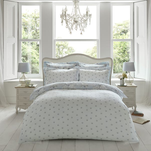 Holly Willoughby Lorenza Duck Egg 100 Cotton Reversible Duvet Cover
