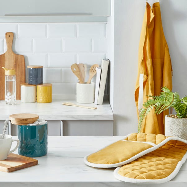 Ochre Elements Vete Ceramic Kitchen Canister | Dunelm Ochre Elements Vete Ceramic Kitchen Canister | Dunelm