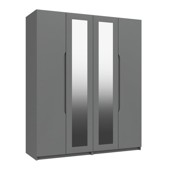 Legato 4 Door Mirrored Wardrobe | Dunelm