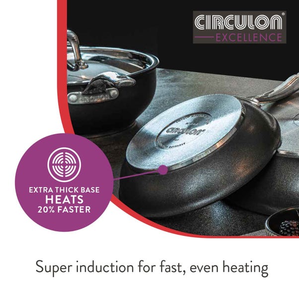 Circulon Excellence Non Stick Hard Anodised Aluminium Induction 4 Piece
