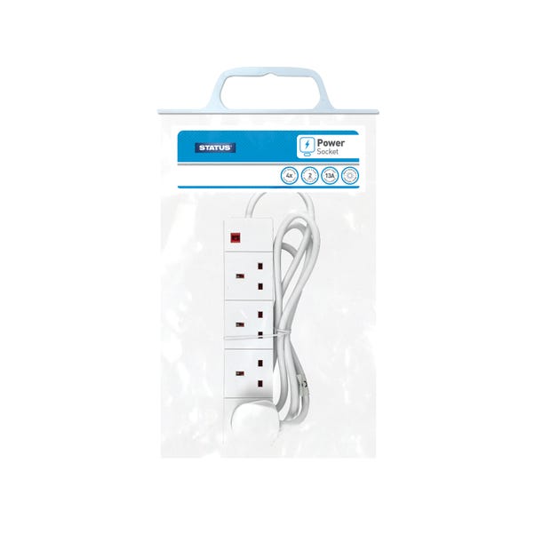 Status 4-Way 2 Metre Extension Lead | Dunelm Status 4-Way 2 Metre Extension Lead | Dunelm