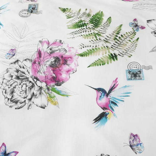 Heavenly Hummingbird Reversible Duck Egg Duvet Cover And Pillowcase Set