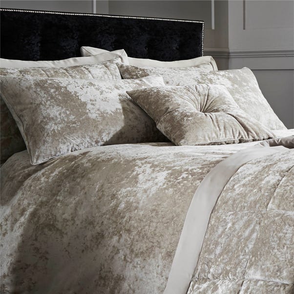 Catherine Lansfield Crushed Velvet Duvet Cover and Pillowcase Set | Dunelm Catherine Lansfield Crushed Velvet Duvet Cover and Pillowcase Set | Dunelm