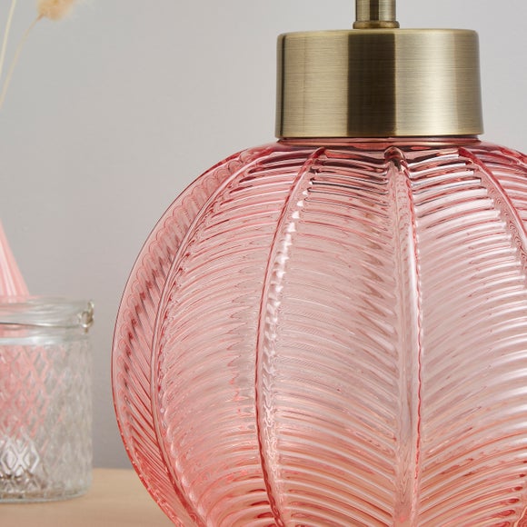 Colleen Green Glass Table Lamp | Dunelm