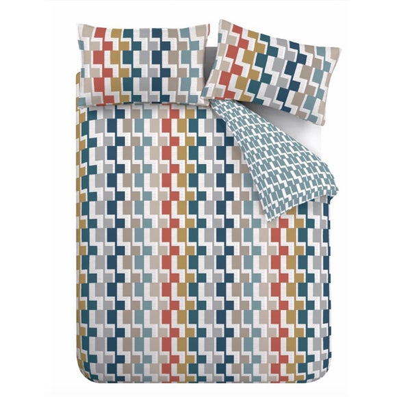 Bianca Fine Linens Dakota Geo Egyptian Cotton Duvet Cover and ...