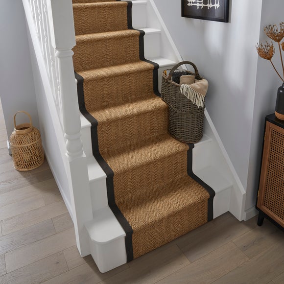 Sisal Border Stair Runner Dunelm