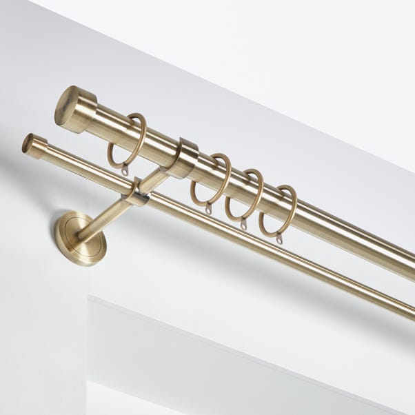 Trinity Metal Double Extendable Curtain Pole Dunelm