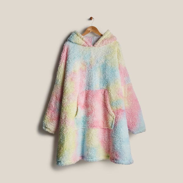 Printed Rainbow Fleece Oversized Blanket Hoodie | Dunelm Printed Rainbow Fleece Oversized Blanket Hoodie | Dunelm