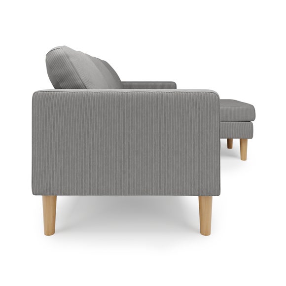 Jacob Cord Compact Corner Chaise Sofa | Dunelm
