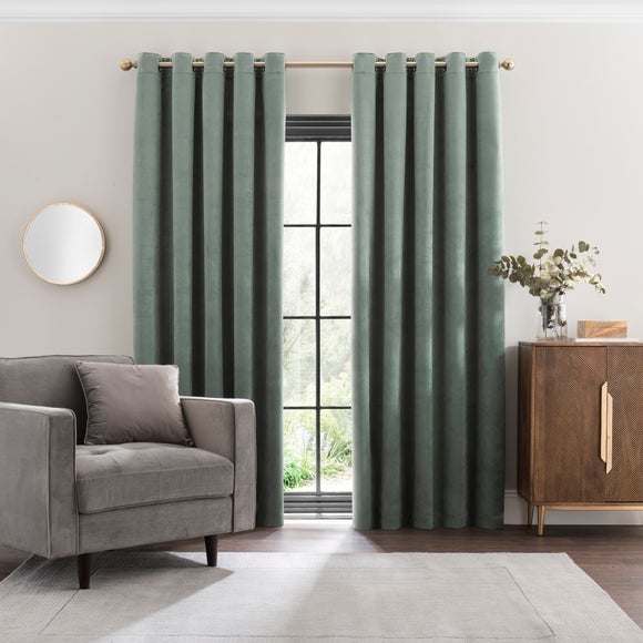 Isla Ultra Blackout Eyelet Curtains | Dunelm