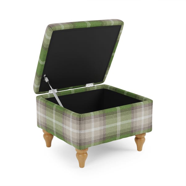 Oswald Check Storage Footstool Tapered Leg | Dunelm Oswald Check Storage Footstool Tapered Leg | Dunelm