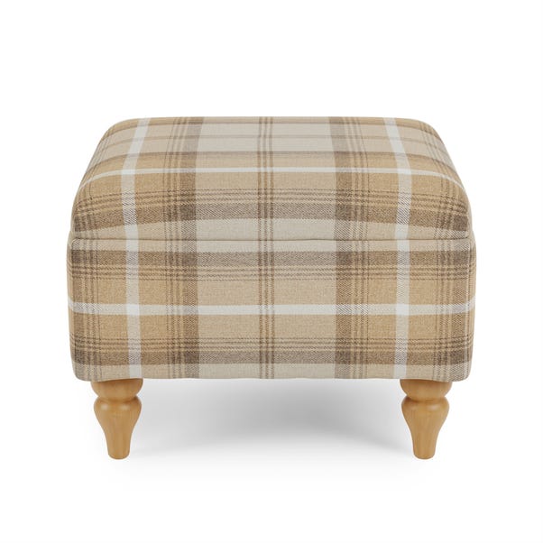 Oswald Check Storage Footstool Tapered Leg | Dunelm Oswald Check Storage Footstool Tapered Leg | Dunelm