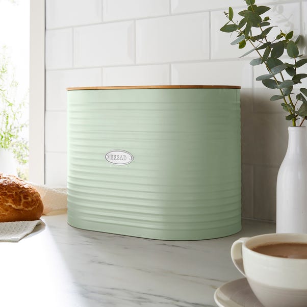 Metal Bread Bin With Badge Sage Dunelm Metal Bread Bin With Badge Sage Dunelm