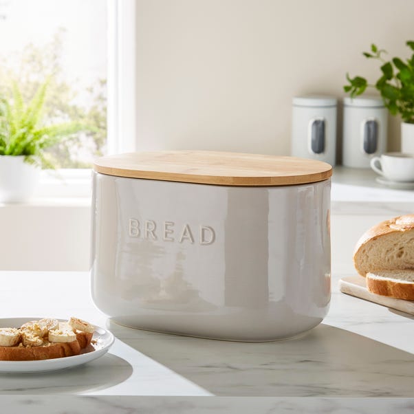 Ceramic Bread Bin Grey Dunelm Ceramic Bread Bin Grey Dunelm