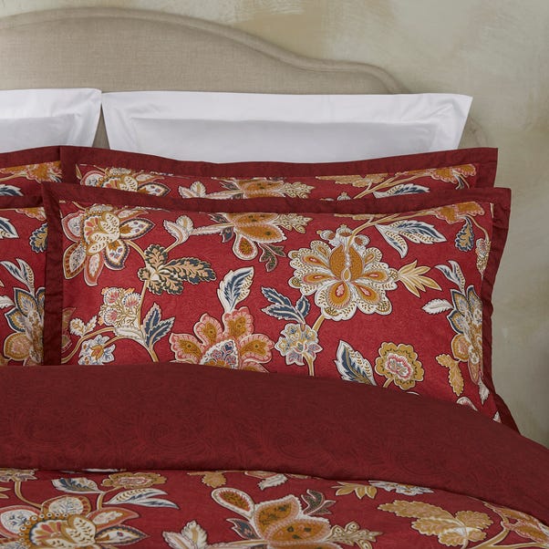 Dorma Samira Saffron Red Cotton Duvet Cover and Pillowcase Set | Dunelm Dorma Samira Saffron Red Cotton Duvet Cover and Pillowcase Set | Dunelm