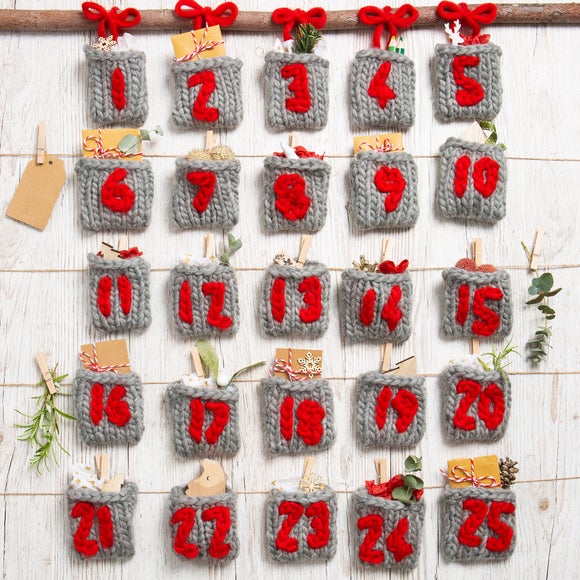 Wool Couture Advent Calendar Pockets Knit Kit