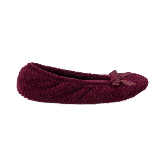 totes Isotoner Popcorn Ladies Ballet Slippers | Dunelm