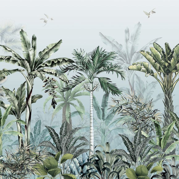 Tropical Oasis Sage Green Mural | Dunelm