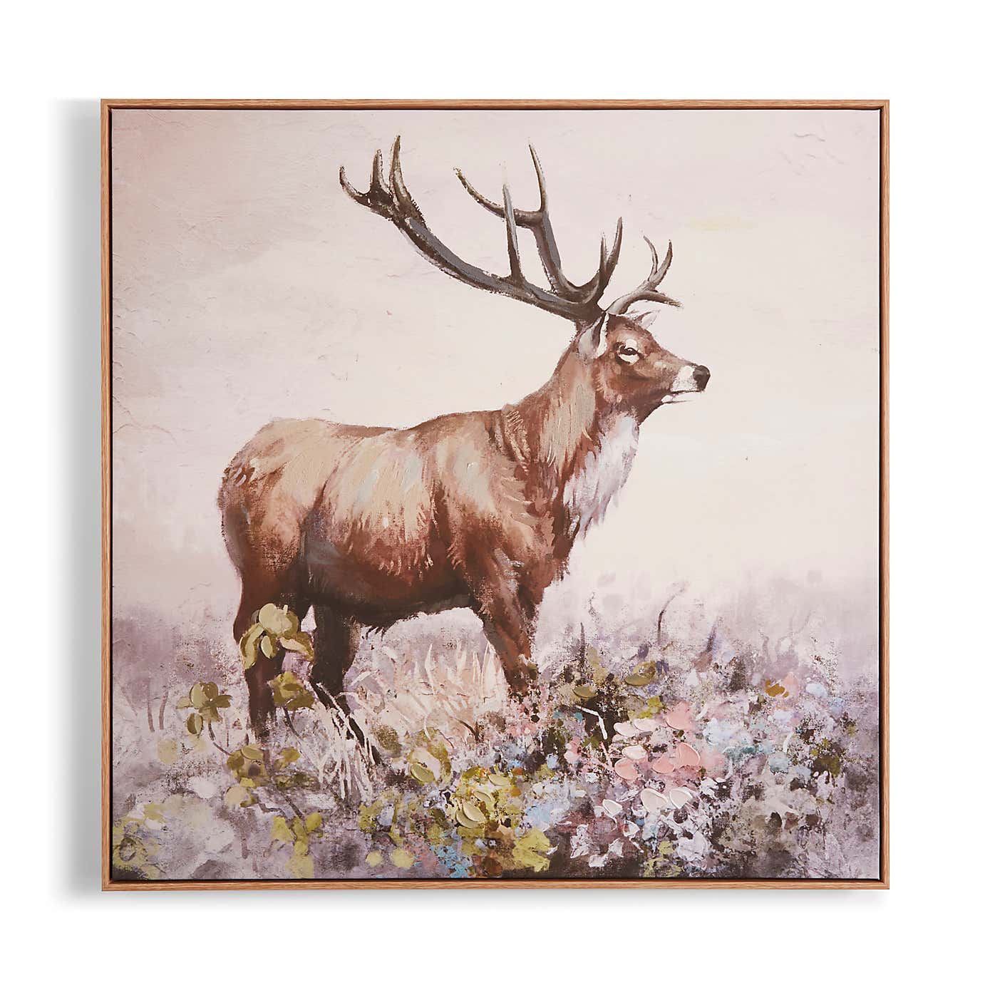 Stag Capped Canvas 80x80cm Dunelm