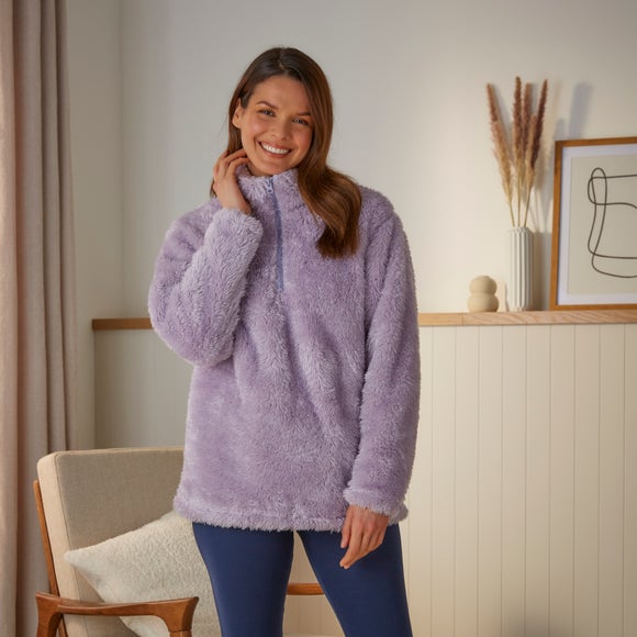 Teddy Half Zip Hoodie | Dunelm