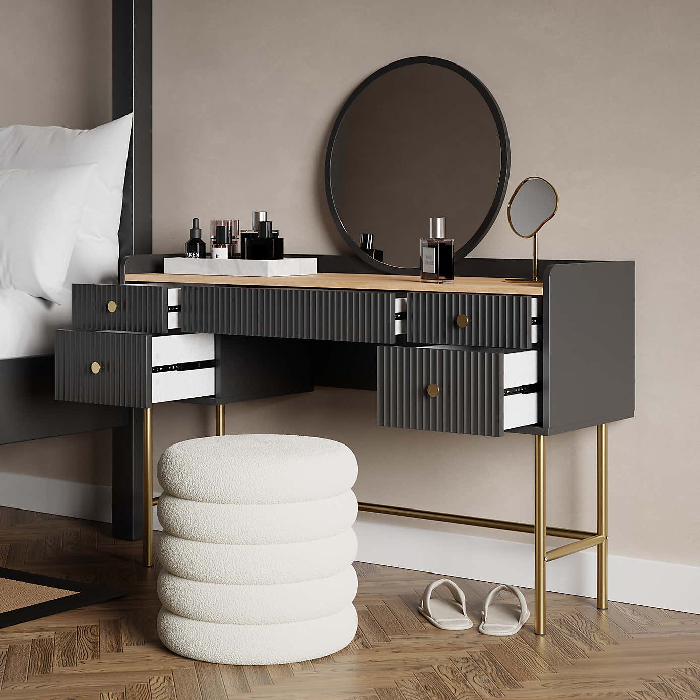 Georgi 5 Drawer Dressing Table Dunelm