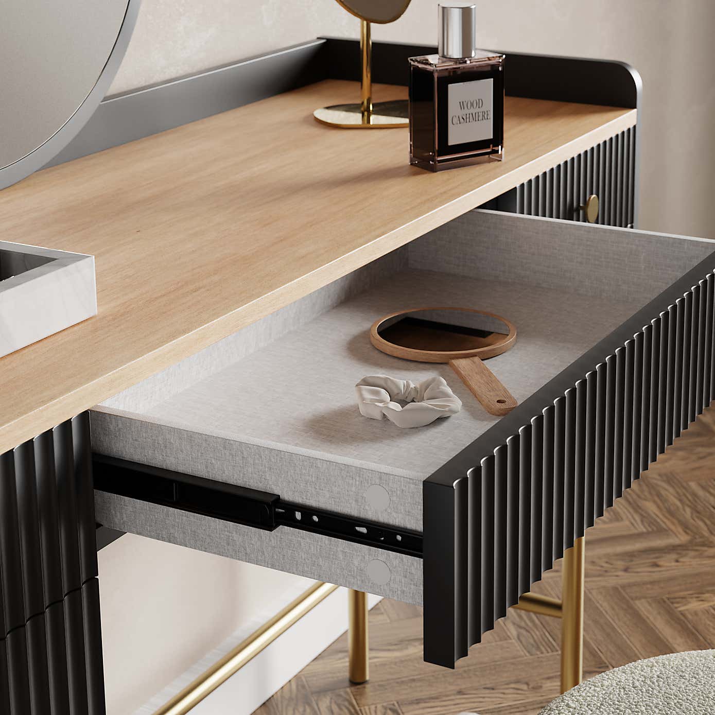 Georgi 5 Drawer Dressing Table Dunelm