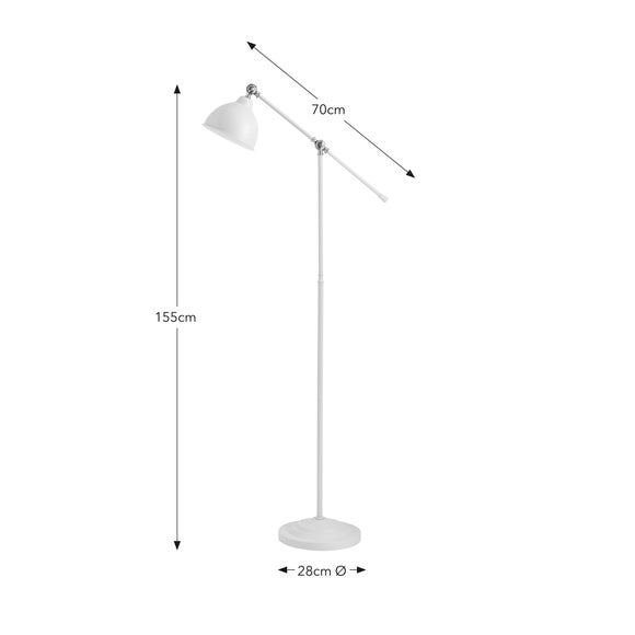 Lever Arm Floor Lamp | Dunelm
