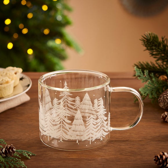 Glass christmas coffee mugs store
