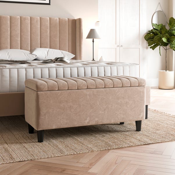 Alara Velvet Ottoman Box Dunelm Alara Velvet Ottoman Box Dunelm