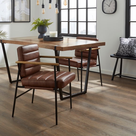 Bude Carver Dining Chair Faux Leather