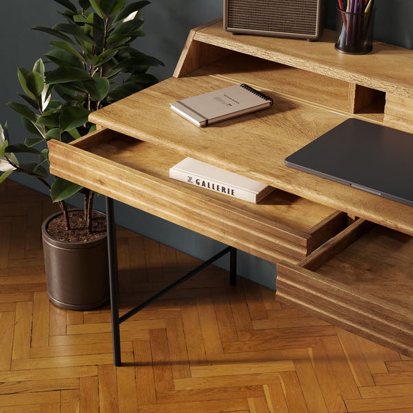 Bryant Wide Storage Desk Dunelm