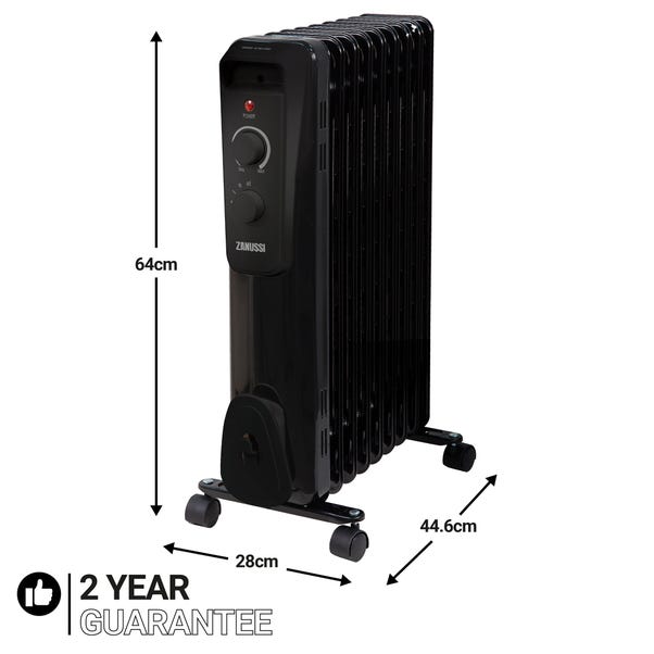 Zanussi 2kW 9 Fin Oil Filled Radiator | Dunelm Zanussi 2kW 9 Fin Oil Filled Radiator | Dunelm