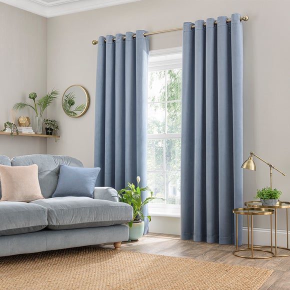 Isla Ultra Blackout Eyelet Curtains | Dunelm