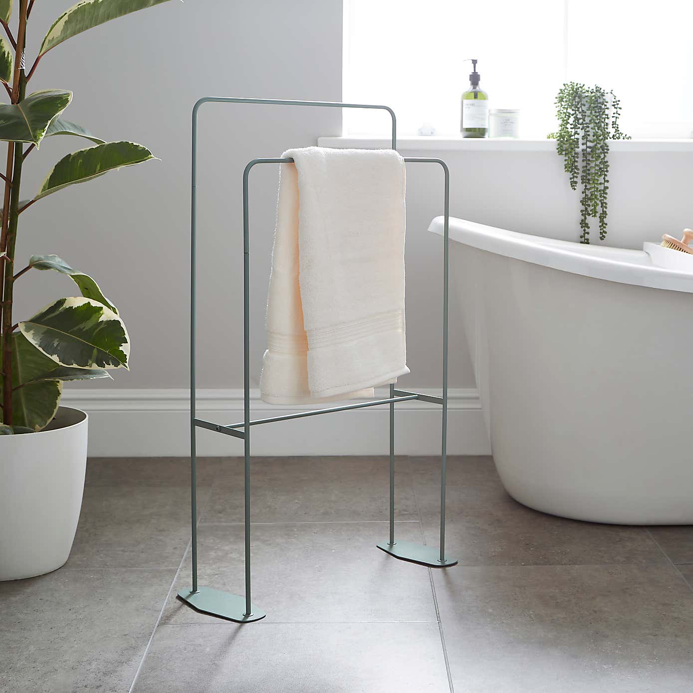 Essentials Freestanding Towel Rail Dunelm Essentials Freestanding Towel Rail Dunelm