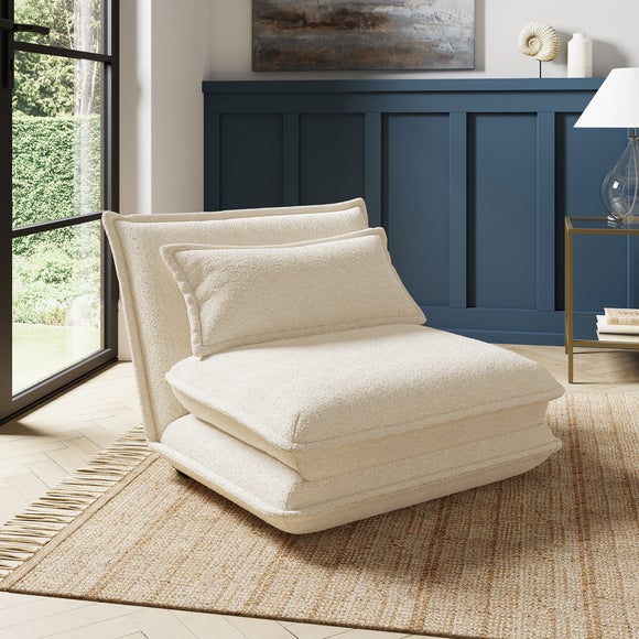 Jackson Boucle Foldable Single Sofa Bed Dunelm