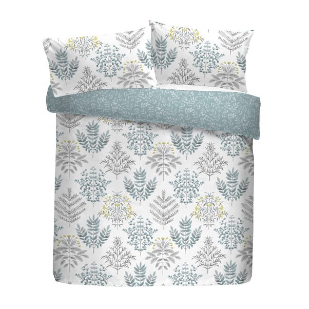 Emily Easy Care Duck Egg Duvet Cover And Pillowcase Set Dunelm