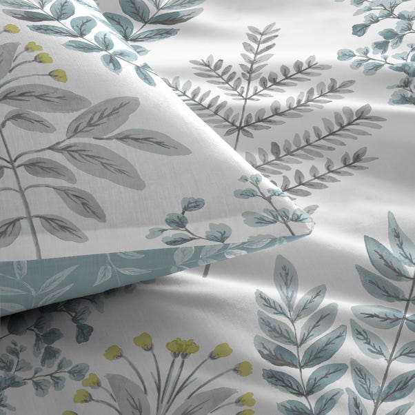 Emily Easy Care Duck Egg Duvet Cover And Pillowcase Set Dunelm