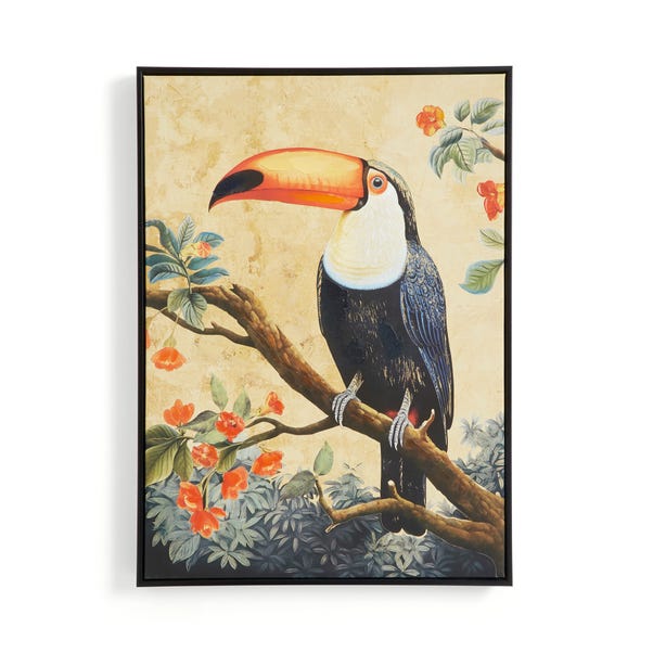 Exotic Bird Framed Canvas Dunelm