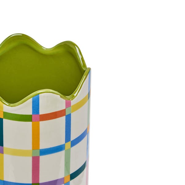 Raspberry Blossom Multi Coloured Vase Dunelm