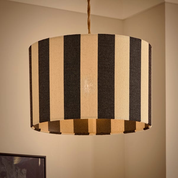 Beatrice Stripe Drum Lamp Shade | Dunelm Beatrice Stripe Drum Lamp Shade | Dunelm