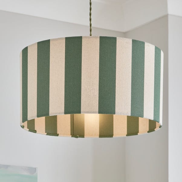 Beatrice Stripe Shallow Drum Lamp Shade | Dunelm Beatrice Stripe Shallow Drum Lamp Shade | Dunelm