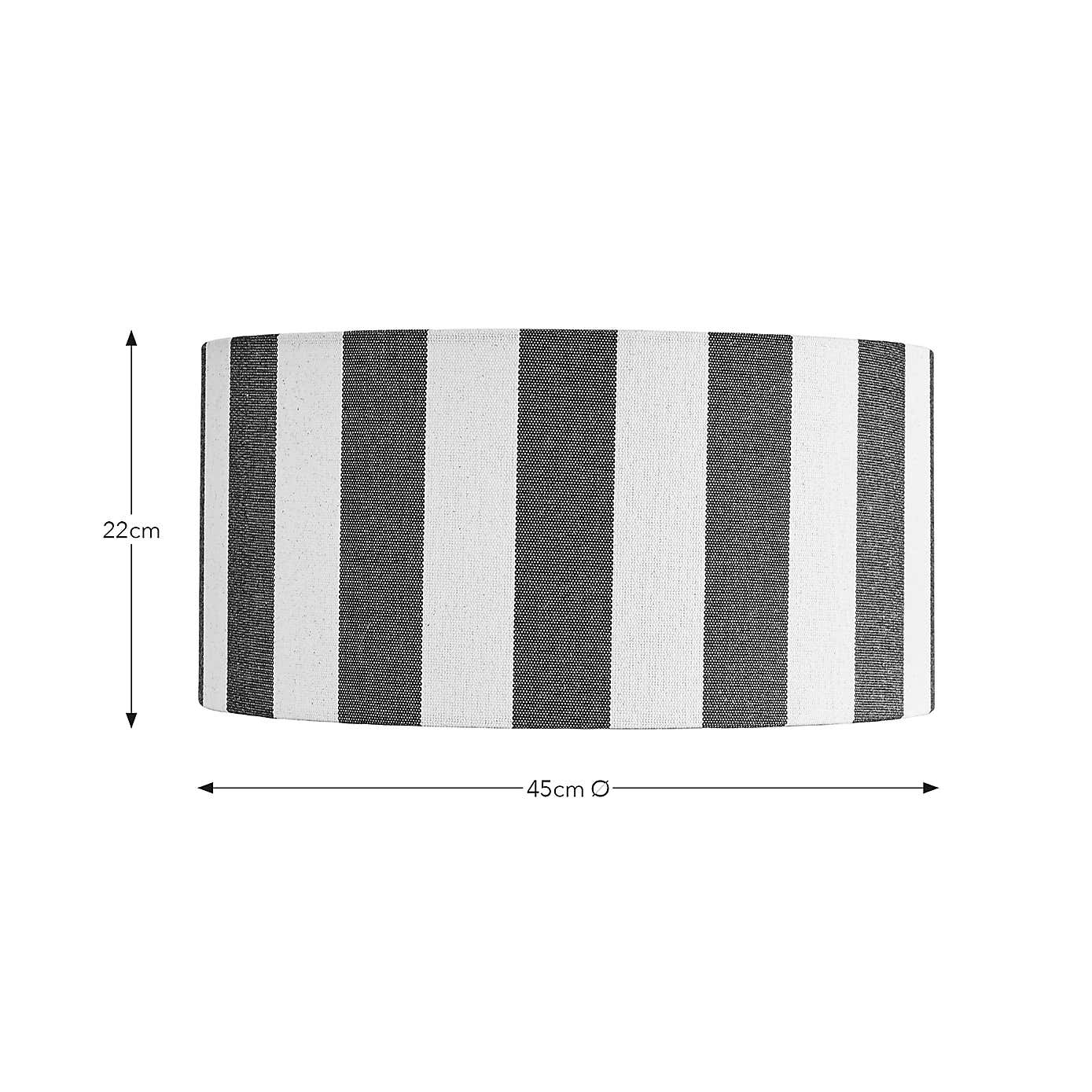 Beatrice Stripe Shallow Drum Lamp Shade | Dunelm Beatrice Stripe Shallow Drum Lamp Shade | Dunelm