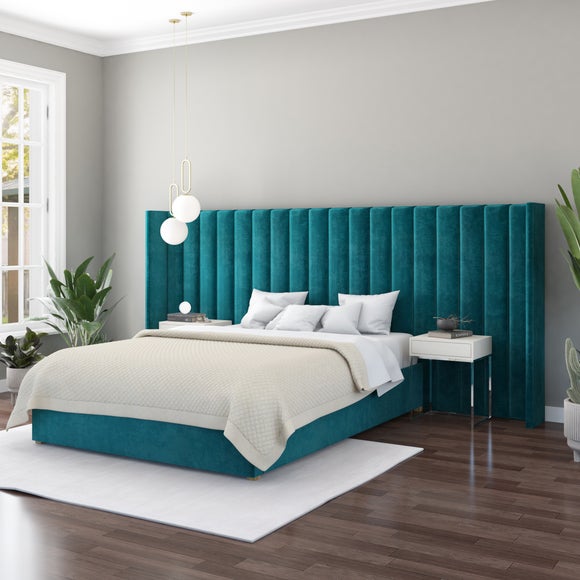 Forest green velvet headboard store