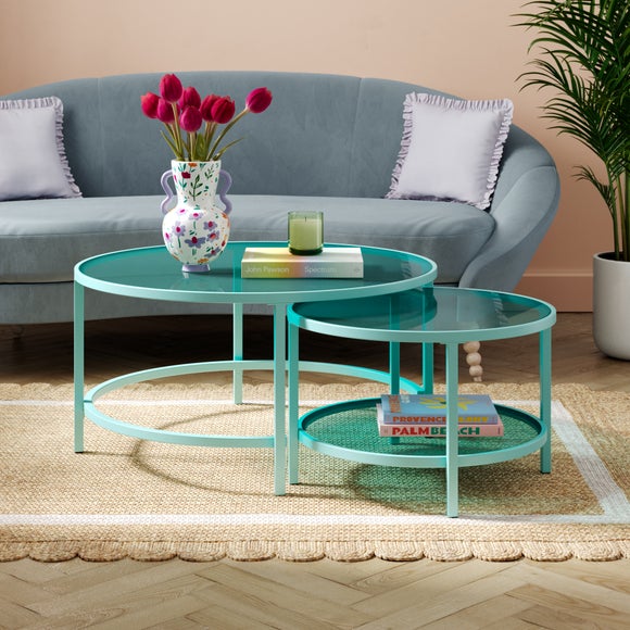 Dunelm grey nest of tables store