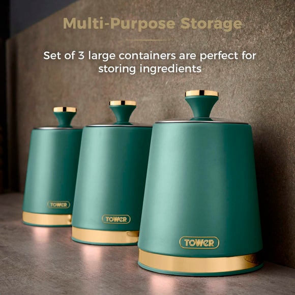 Tower Set of 3 Cavaletto Canisters | Dunelm