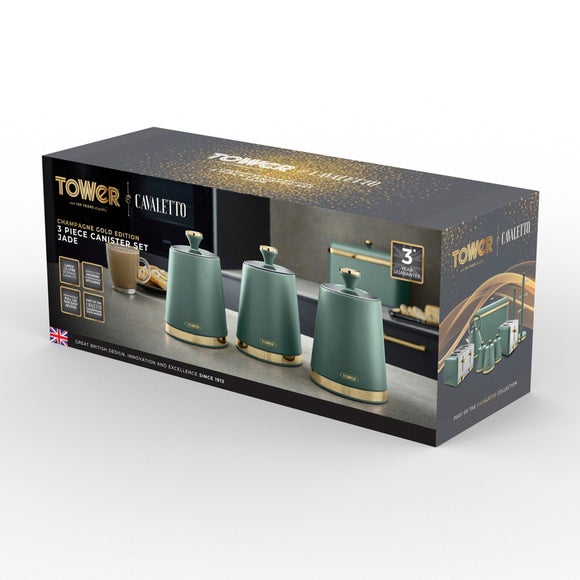 Tower Set of 3 Cavaletto Canisters | Dunelm