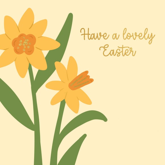 Easter Daffodils Card | Dunelm