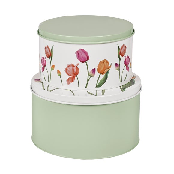 Set of 2 Tulip Cake Tins | Dunelm