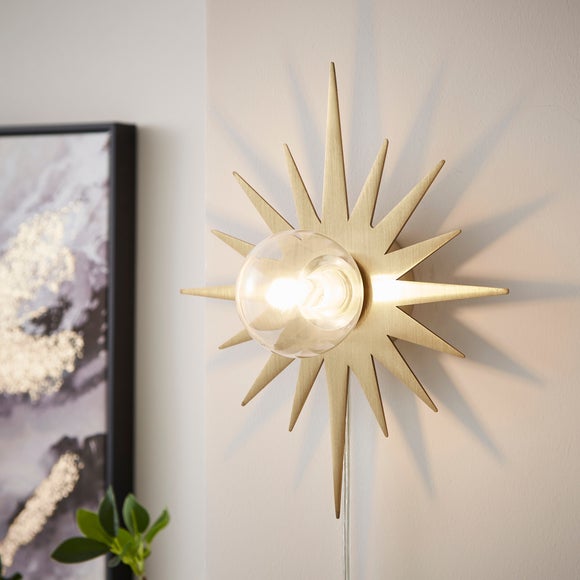 Celestial Star Plug In Wall Light | Dunelm