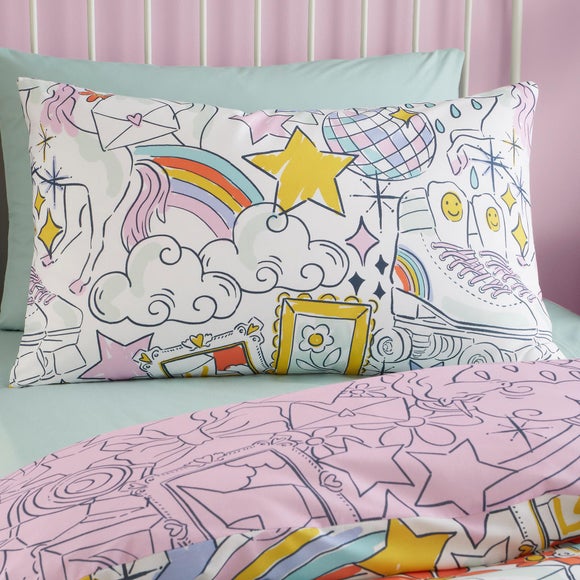 Bedlam Doodle Hobby Duvet Cover & Pillowcase Set | Dunelm